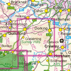 Map of Surrey Hills SplashMap