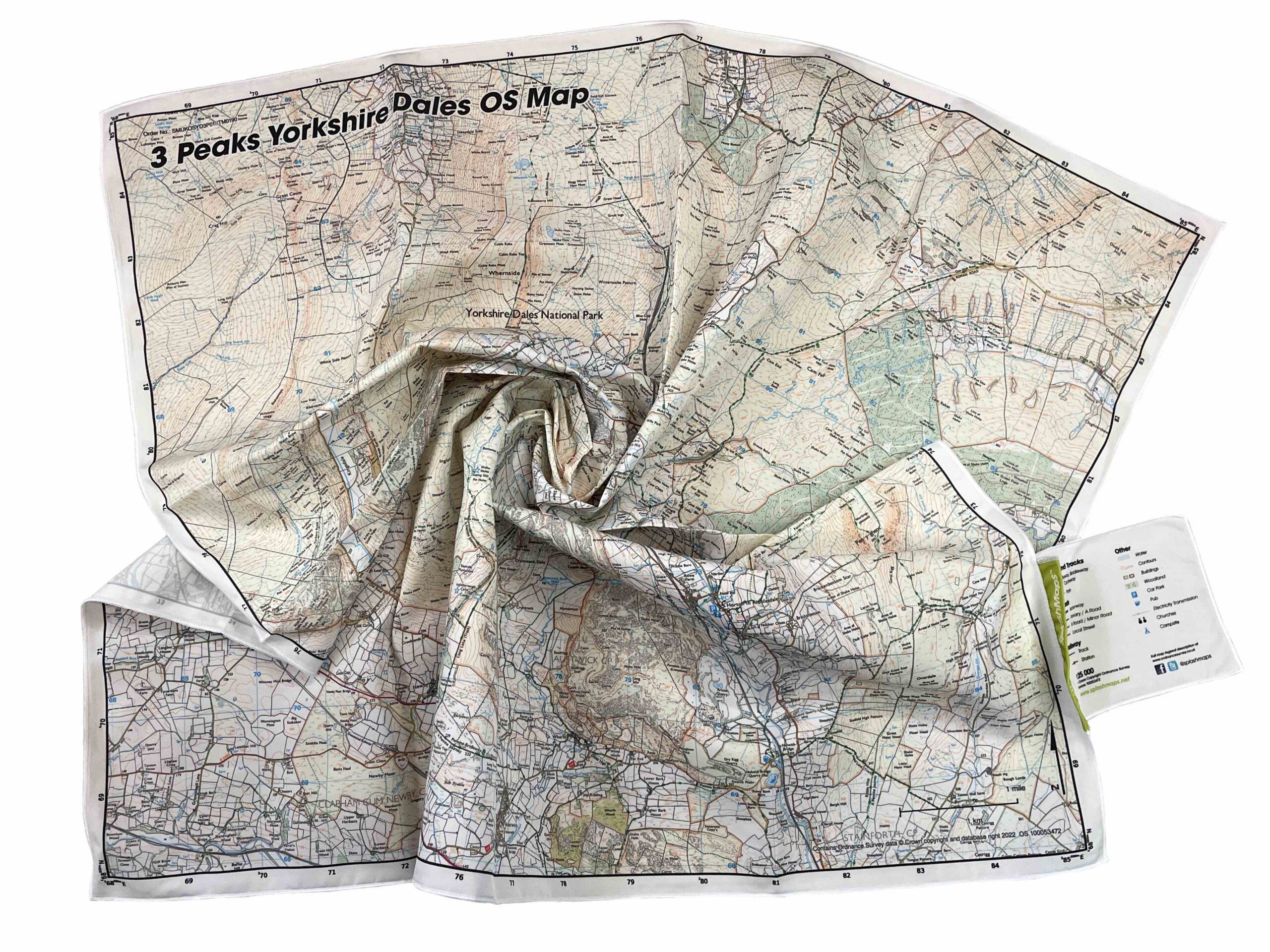 3 Peaks Yorkshire Dales OS Map