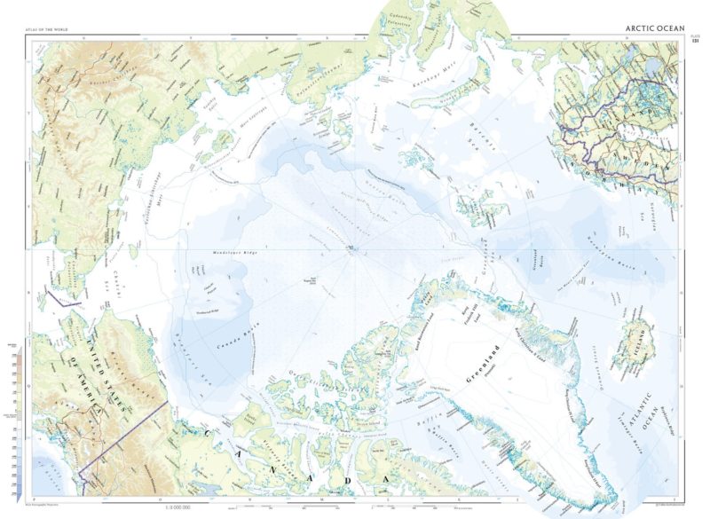 Collins Bartholomew Arctic Circle Map - SplashMaps