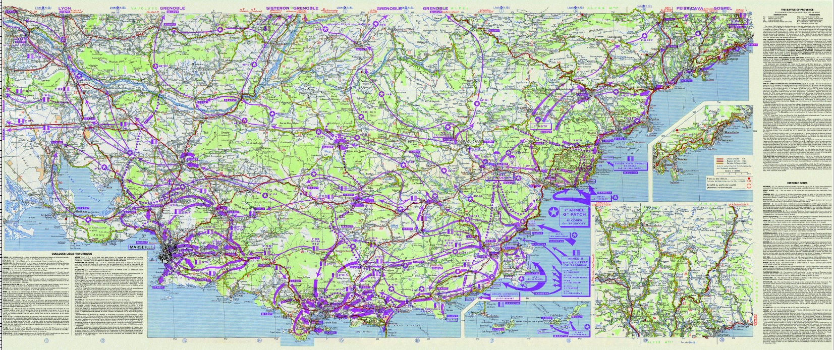 Battle of Provence Map- 103 Michelin SplashMap