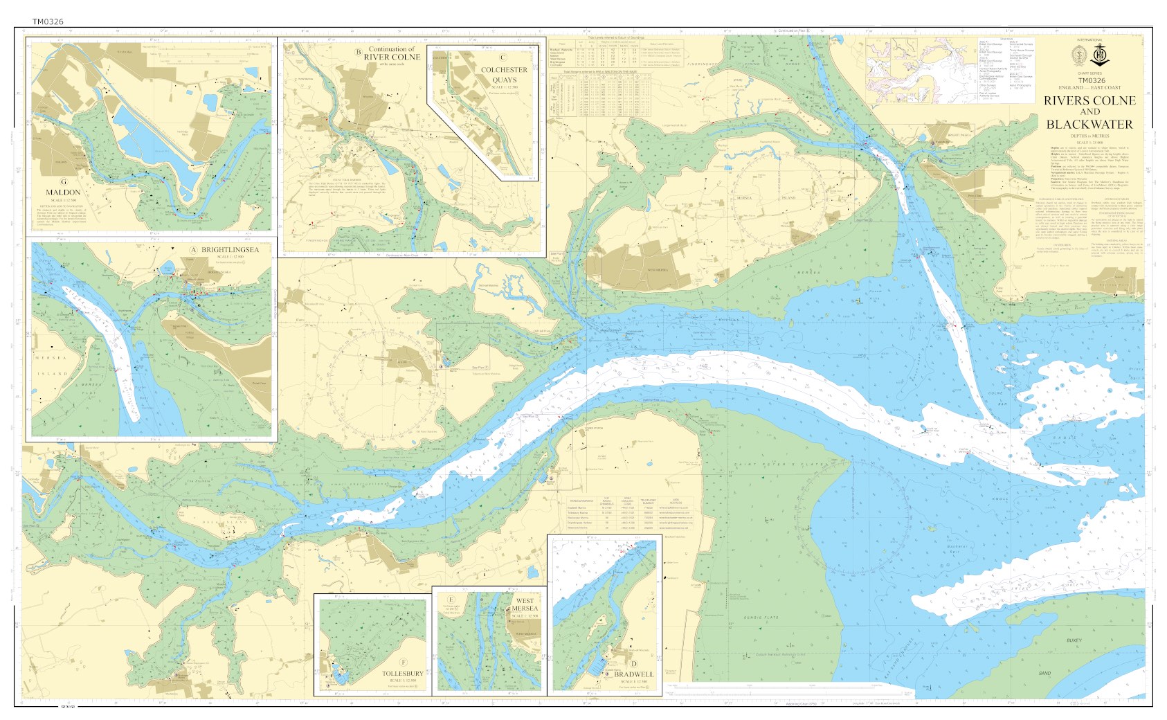 Rivers Colne and Blackwater Sea Chart