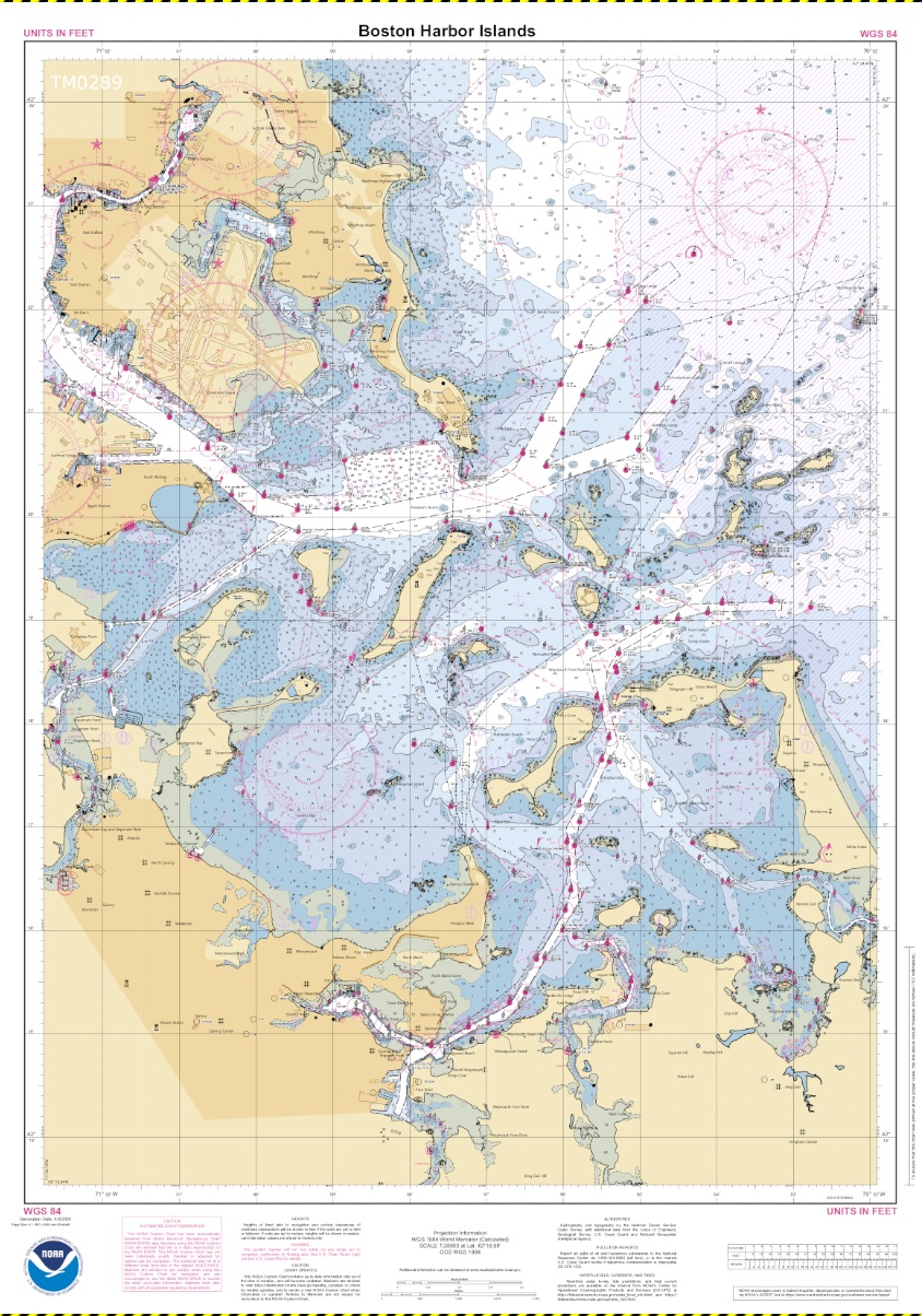 Boston Harbor Islands Sea Chart SplashMap 28k