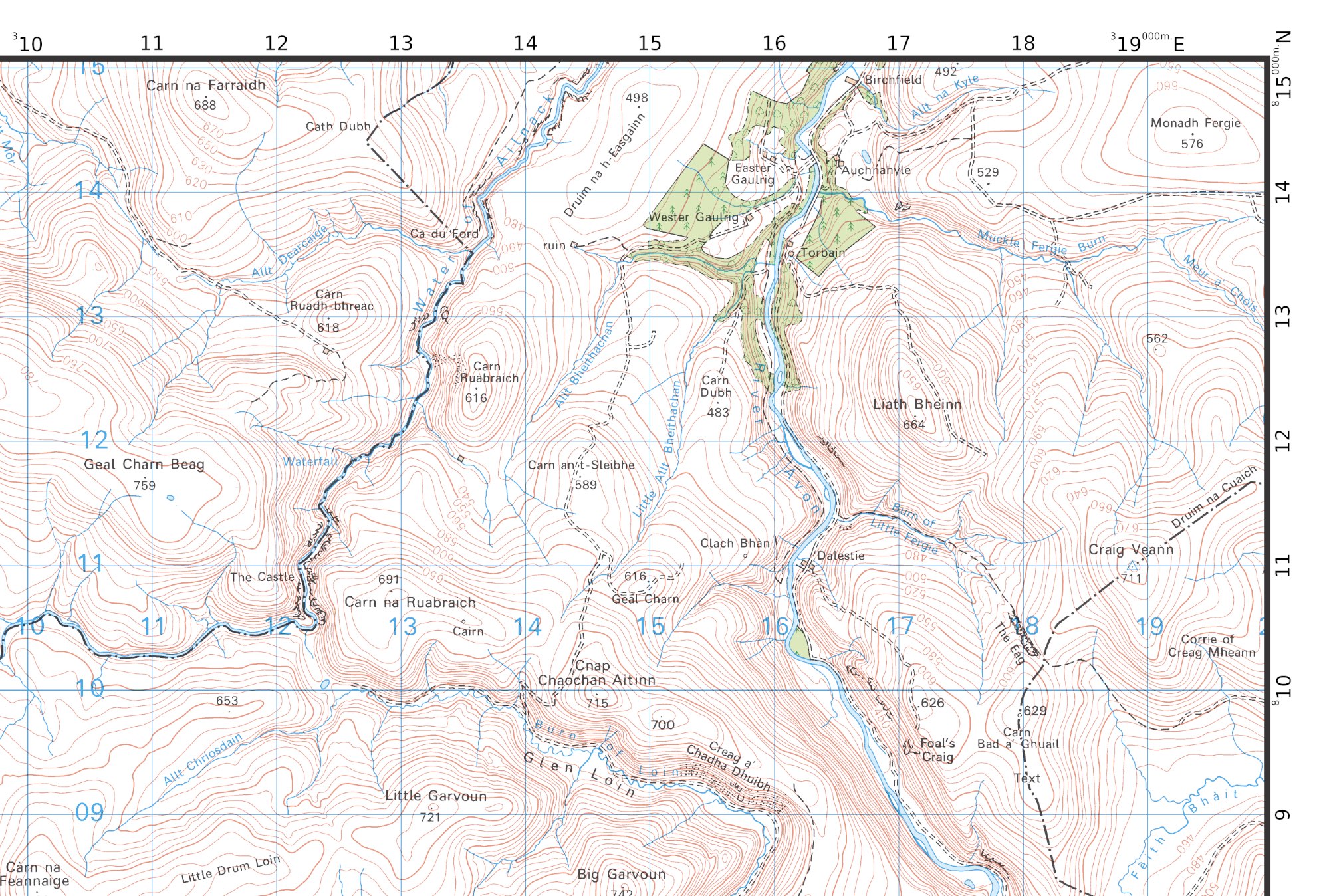 The Cairngorm Mountain Maps from SplashMaps is an OS Map on Fabric