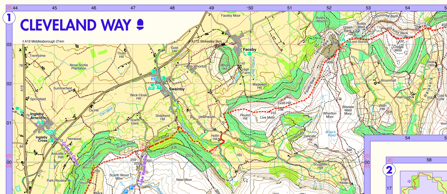 Cleveland Way detail2 | SplashMaps