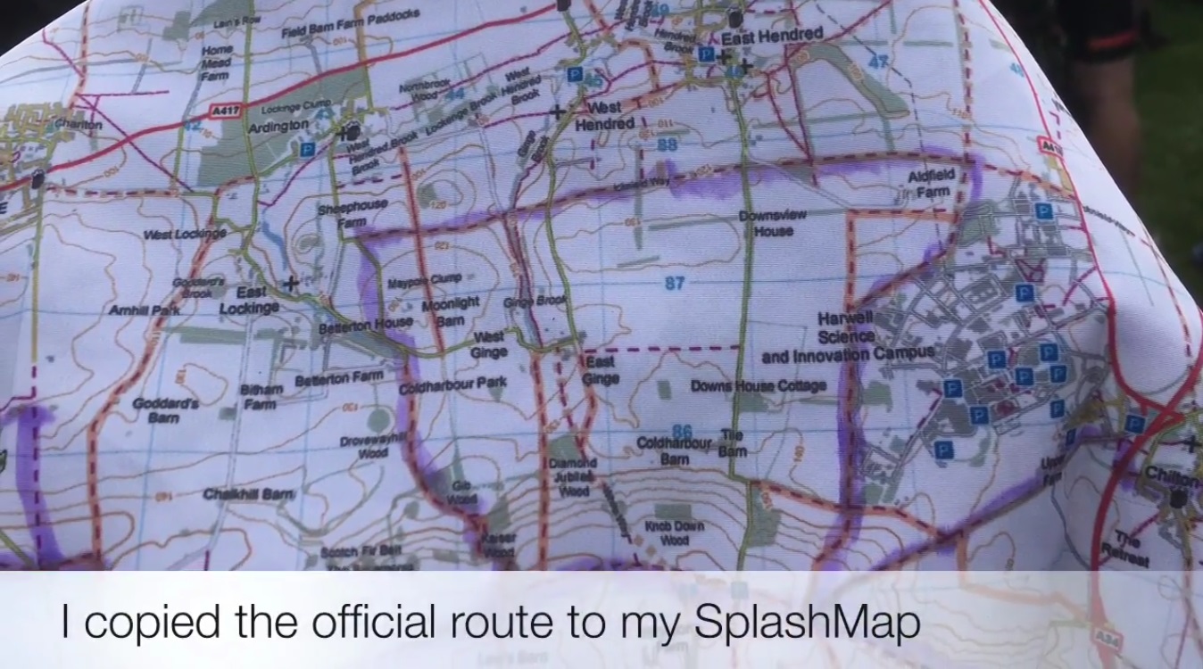 Copying the route to the SplashMap | SplashMaps