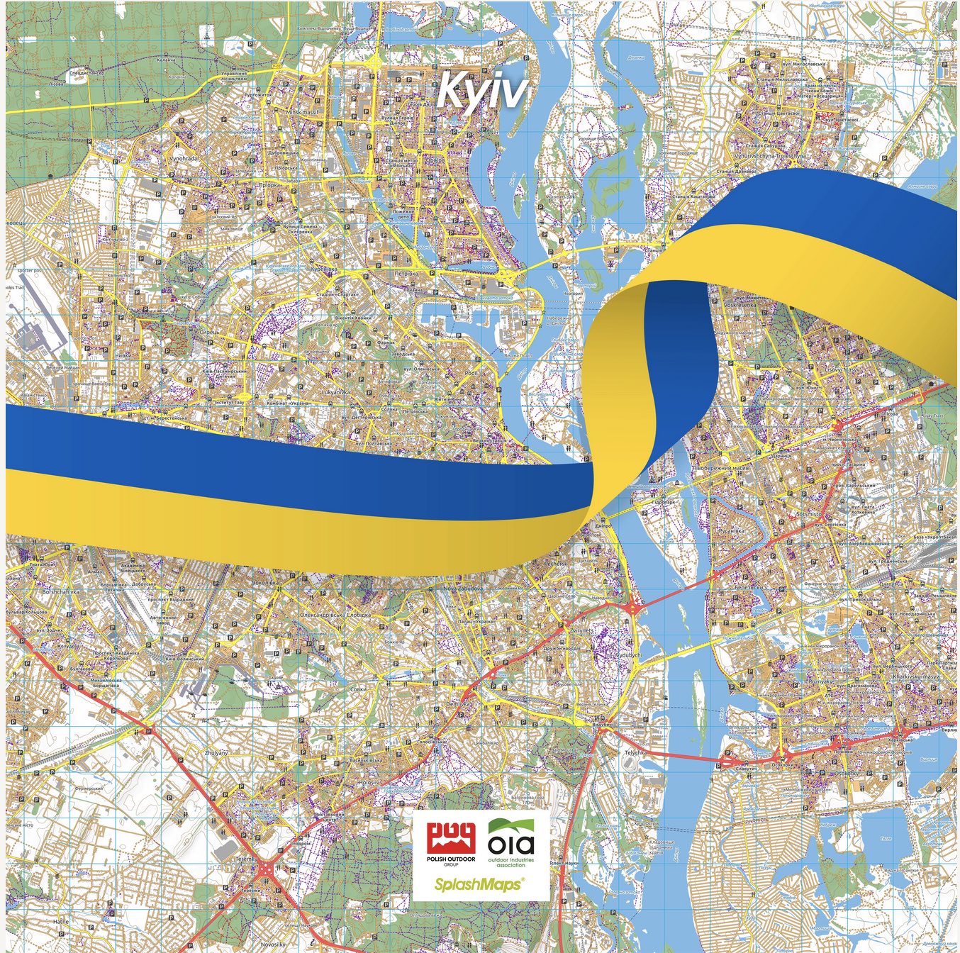 Ukraine Map Toob of Kyiv