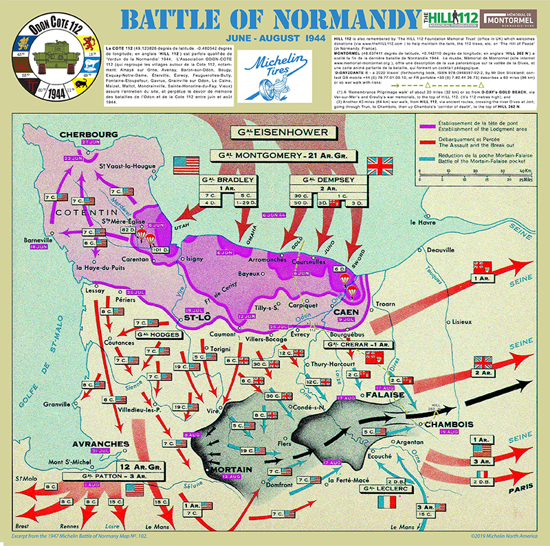 Battle of Normandy Map- via Hill 112