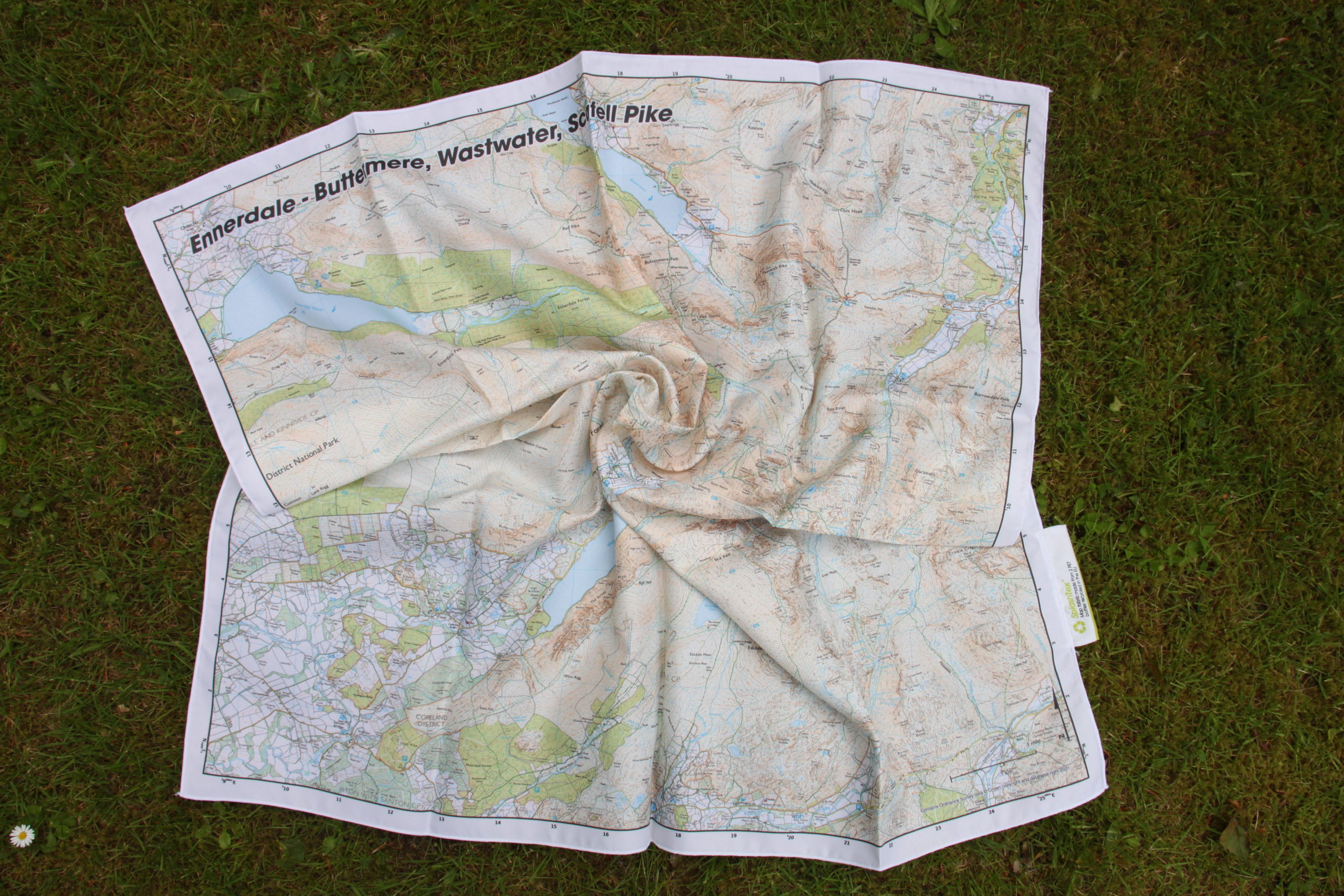 Ennerdale Map- Buttermere, Wastwater, Scafell Pike Recycled OS Map