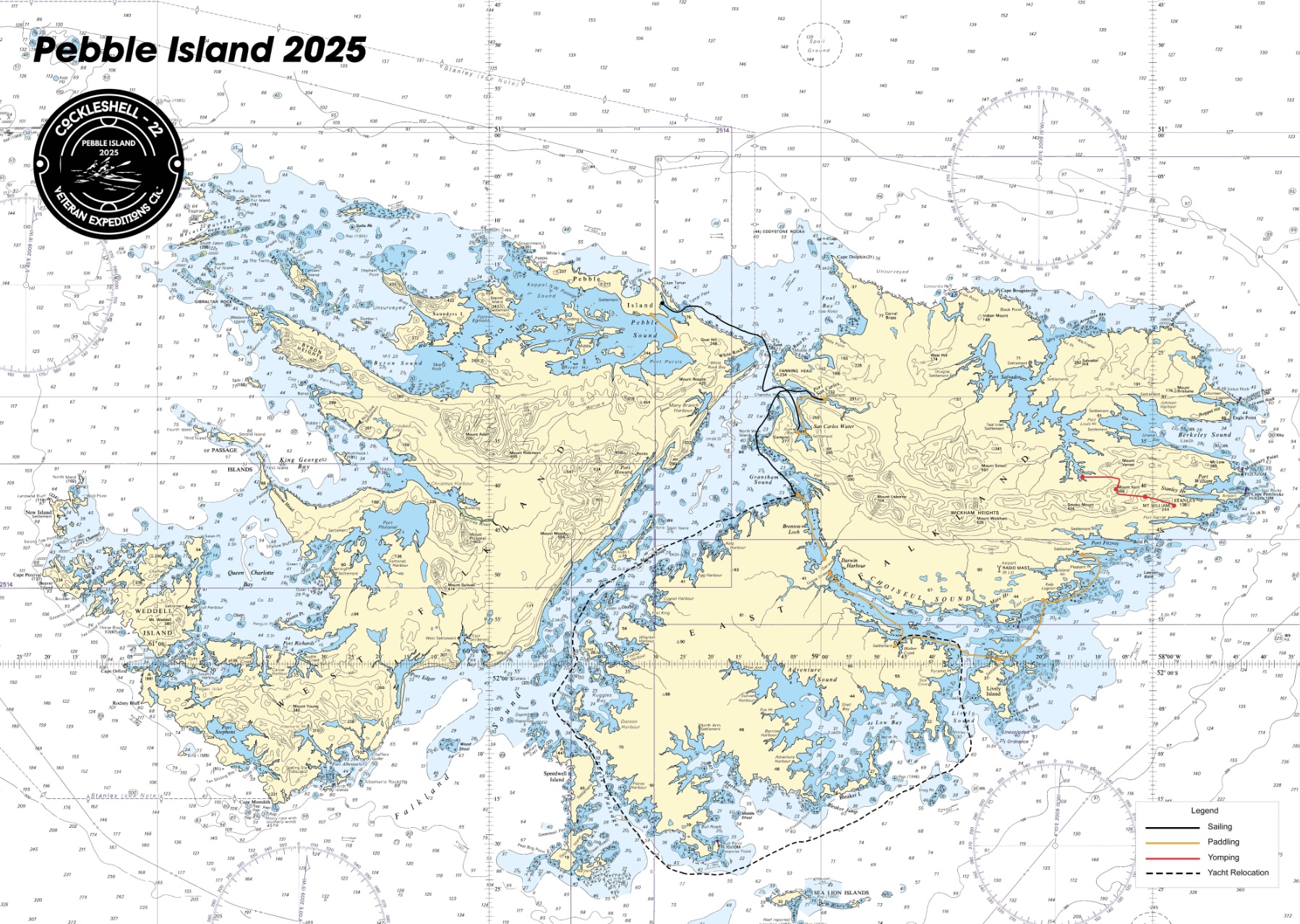 The Falklands War Sea Chart SplashMap