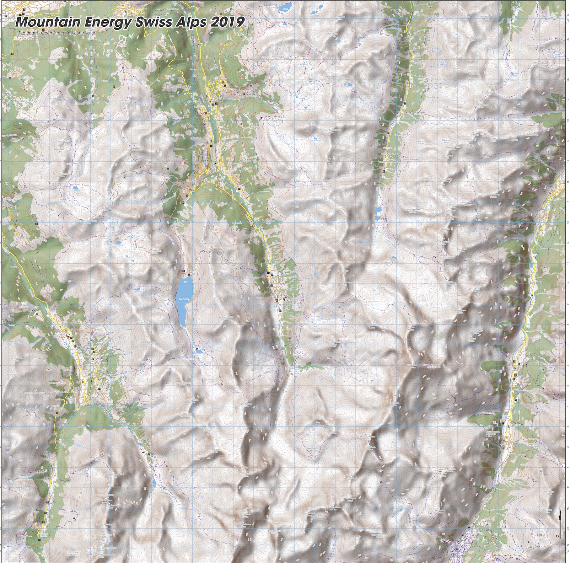 Swiss Alps Map from SplashMaps & Mountain Energy