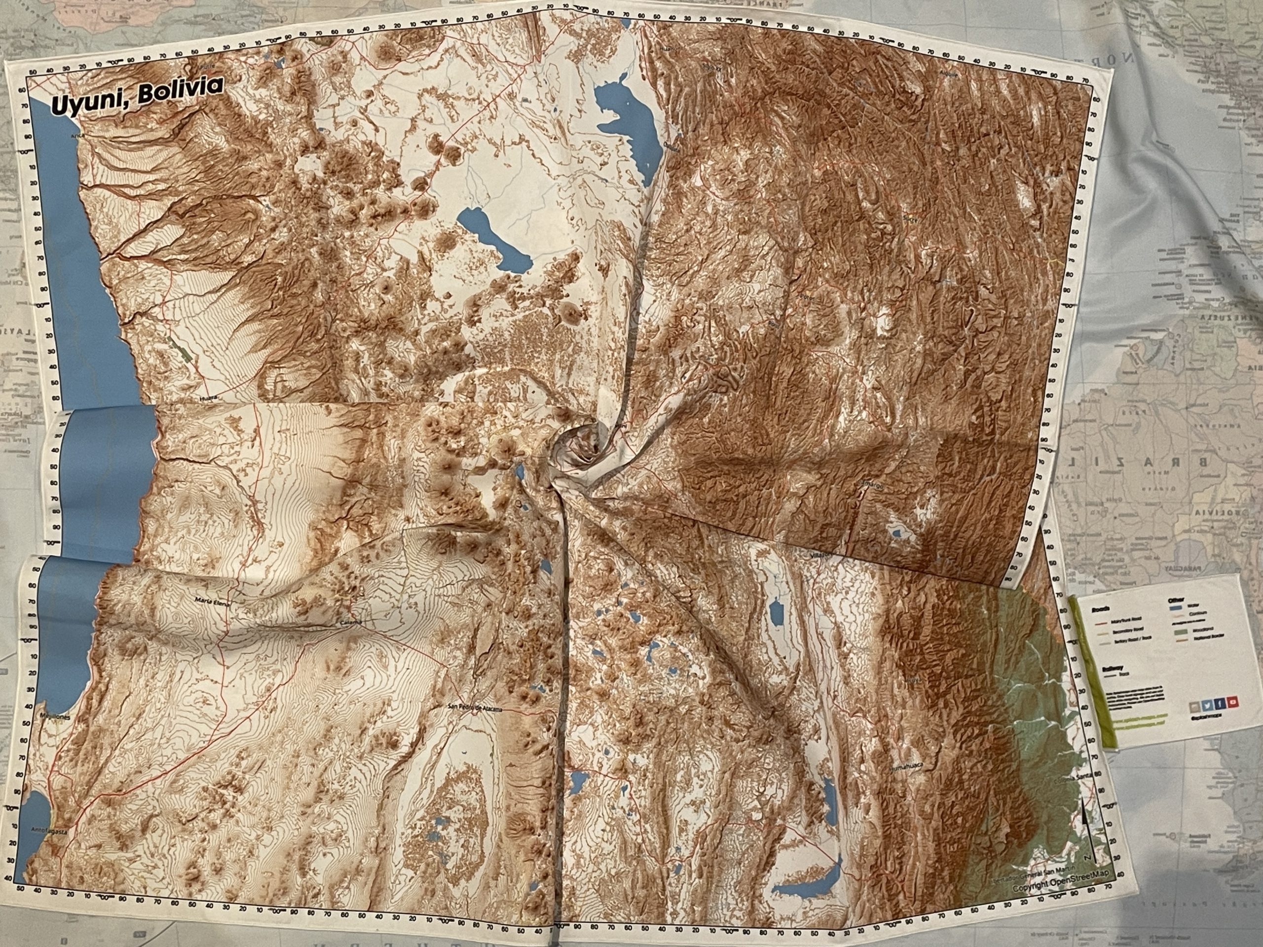Uyuni Map, Bolivia
