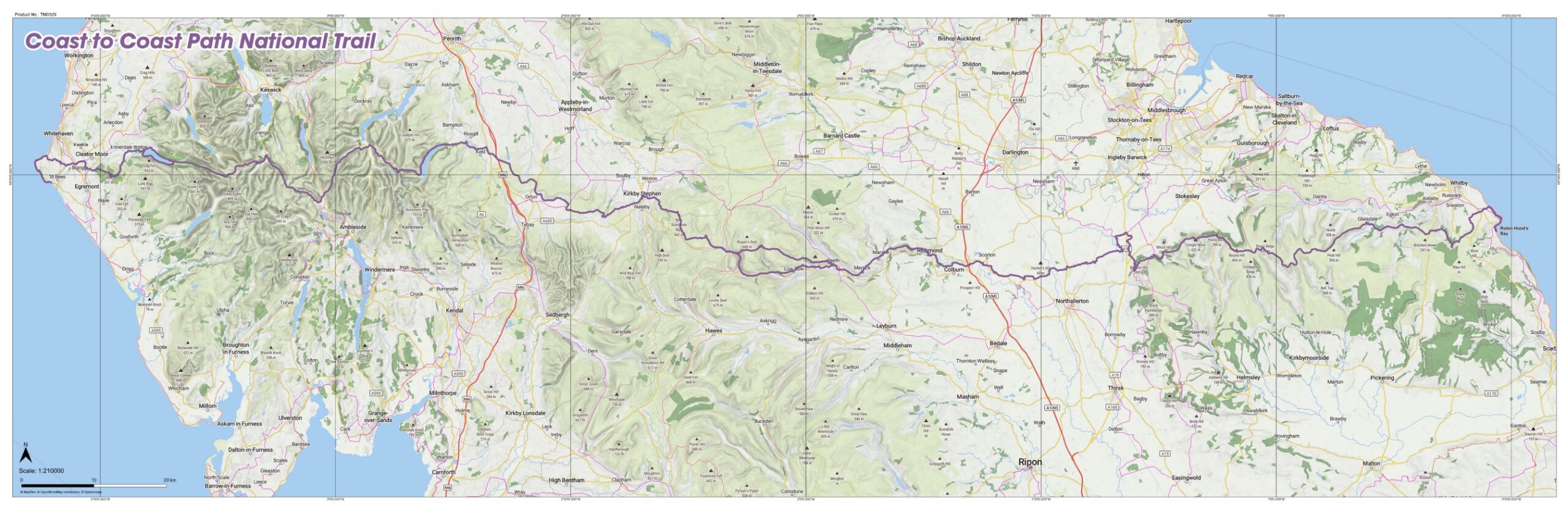 Coast to Coast Path National Trail SplashMap
