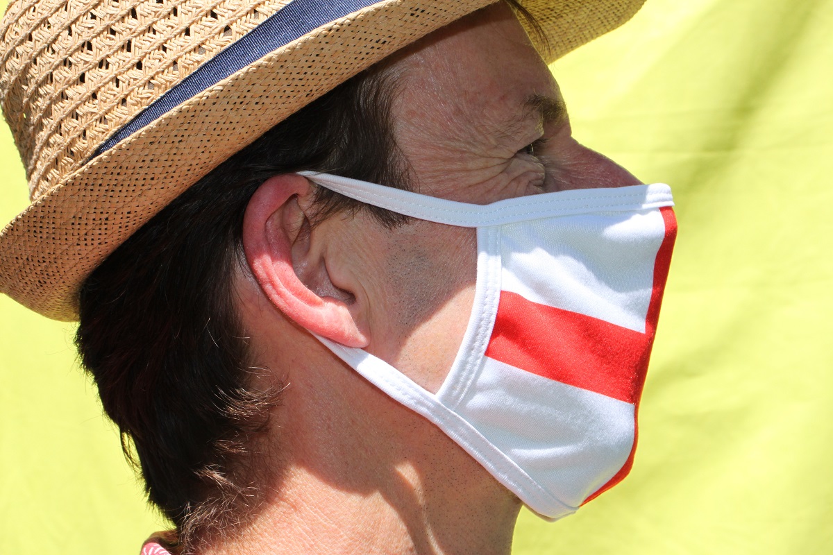 Polyester-Cotton England Flag Face Mask