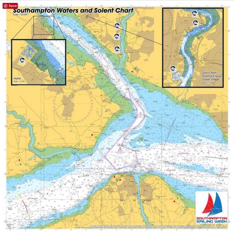 Southampton Waters and Solent Chart