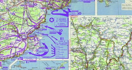 Battle of Provence Map- 103 Michelin SplashMap