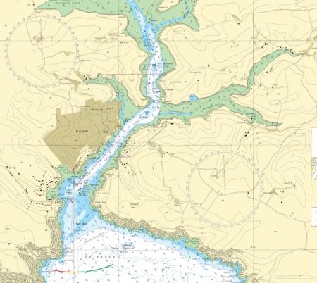 Salcombe Harbour Chart from SplashMaps