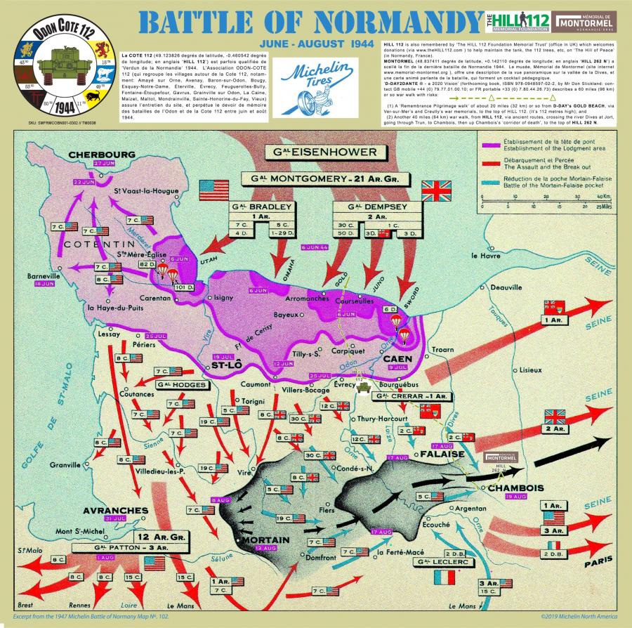 Battle of Normandy Map- via Hill 112