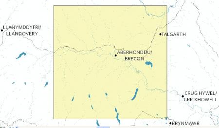 Brecon Beacons Map - Lightweight Durable Fabric SplashMaps