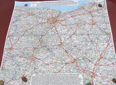 6 Armies in Normandy Map - WW2 Walking SplashMap