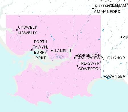 Gower Peninsula Map - SplashMaps Fabric OS Maps