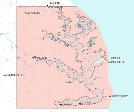 The Norfolk Broads Map from SplashMaps