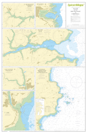 Plans on the South Coast of Cornwall Sea Chart SplashMap