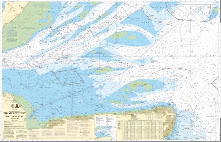 Thames Estuary Sea Chart