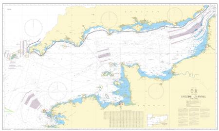 English Channel Sea Chart