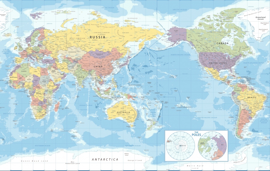 Collins World Map - SplashMaps